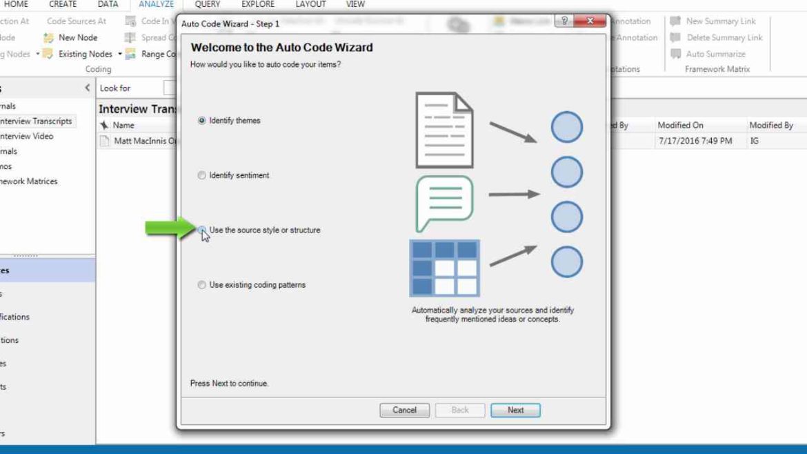 How to Auto Code Header Formatted Transcripts in NVivo 11 - Academic ...