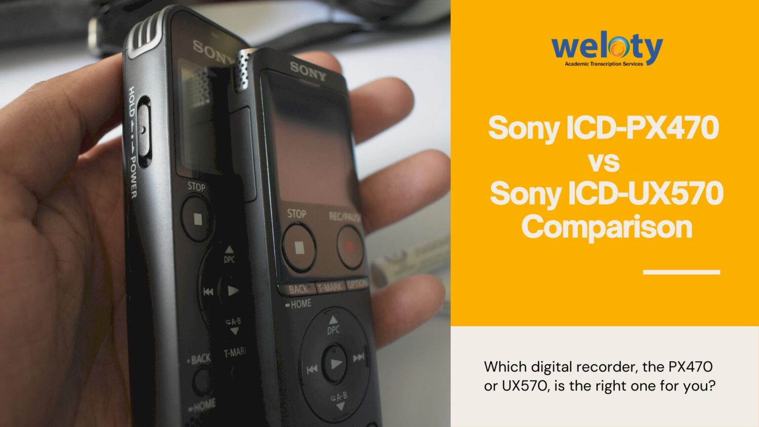 Sony ICD-PX470 vs Sony ICD-UX570 Comparison - Academic Transcription ...